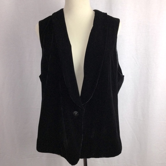 J. Jill | Jackets & Coats | J Jill Fully Lined Black Velvet And Silk ...